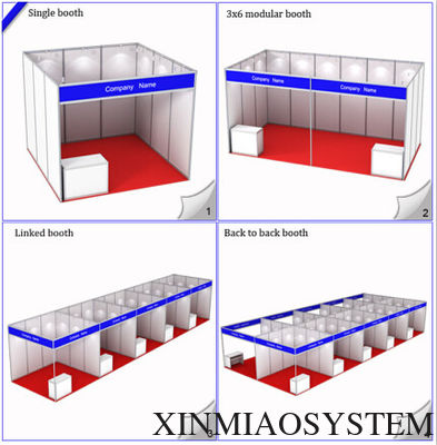 Octanorm 3x3M standard exhibition stand，vitrine dexposition aluminium ...