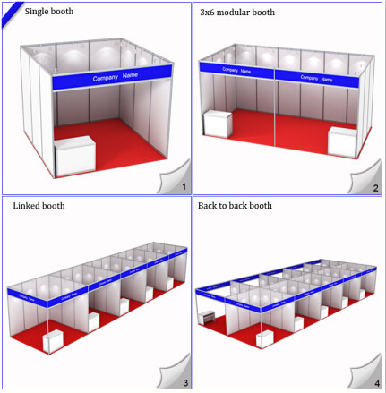 3x3M Standard Booth For Exhibition Expo Hall,Modular Shell Scheme Stand ...